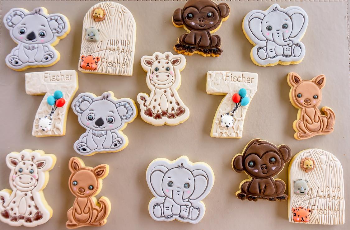 Australian Zoo Animals - Premium Dozen Cookies | Sprinkled with Sweets