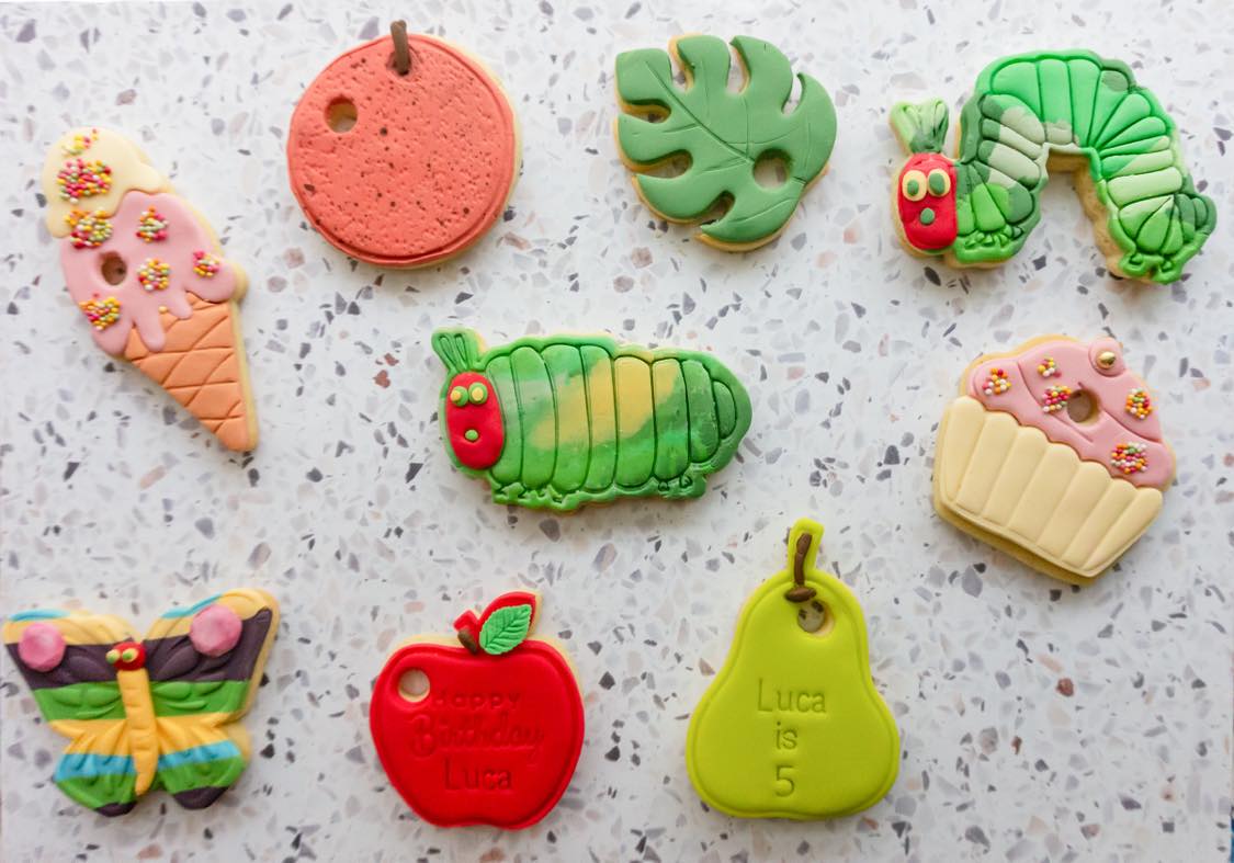 Hungry Caterpillar Cookie Set - Premium Dozen | Sprinkled with Sweets